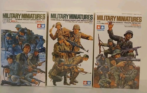 3 Boxes Tamiya Military Miniatures 1/35 Scale Figure Sets- Sealed Boxes ...