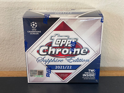 2021 2022 Topps UCL Champions League Chrome SAPPHIRE Hobby Box UEFA ...