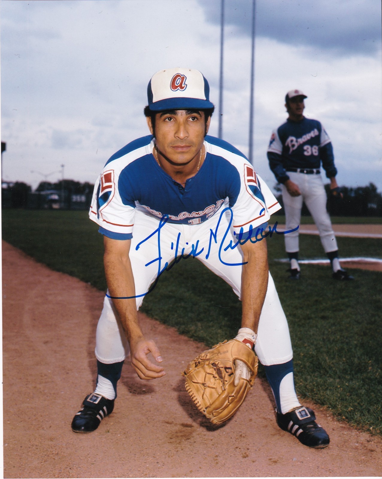 FELIX MILLAN ATLANTA BRAVES ACTION SIGNED 8x10 | eBay