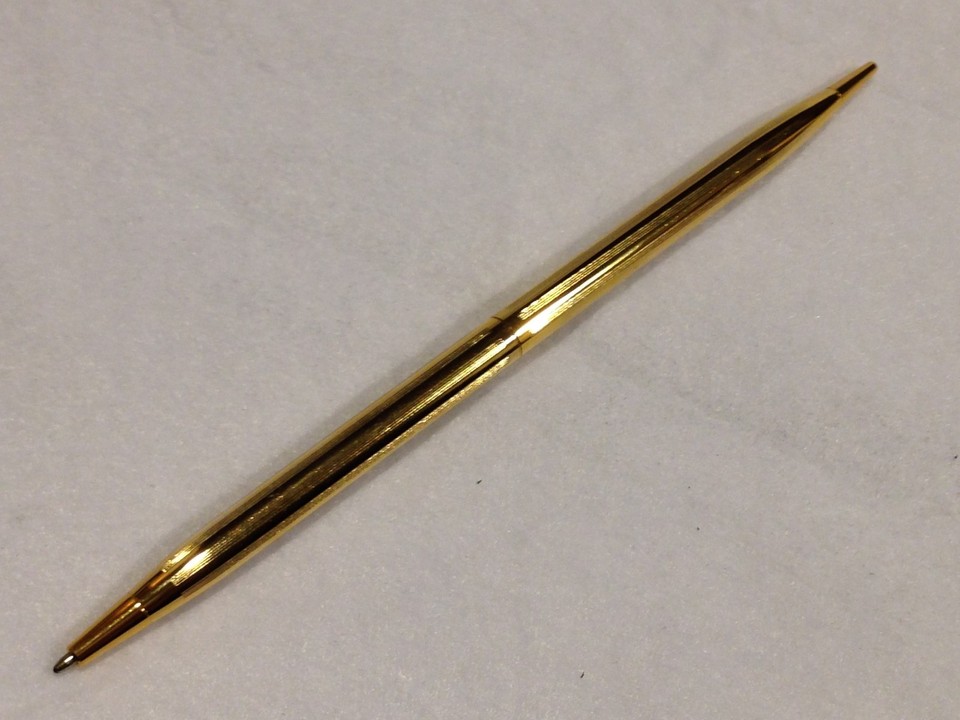 High Quality Gold Metal Twist Ballpoint Pen in 0.3' Diameter Cross Type ...