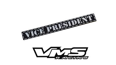 1 VMS ALUMINUM VICE PRESIDENT BIKER MOTORCYCLE CLUB BAR RANK DECAL ...