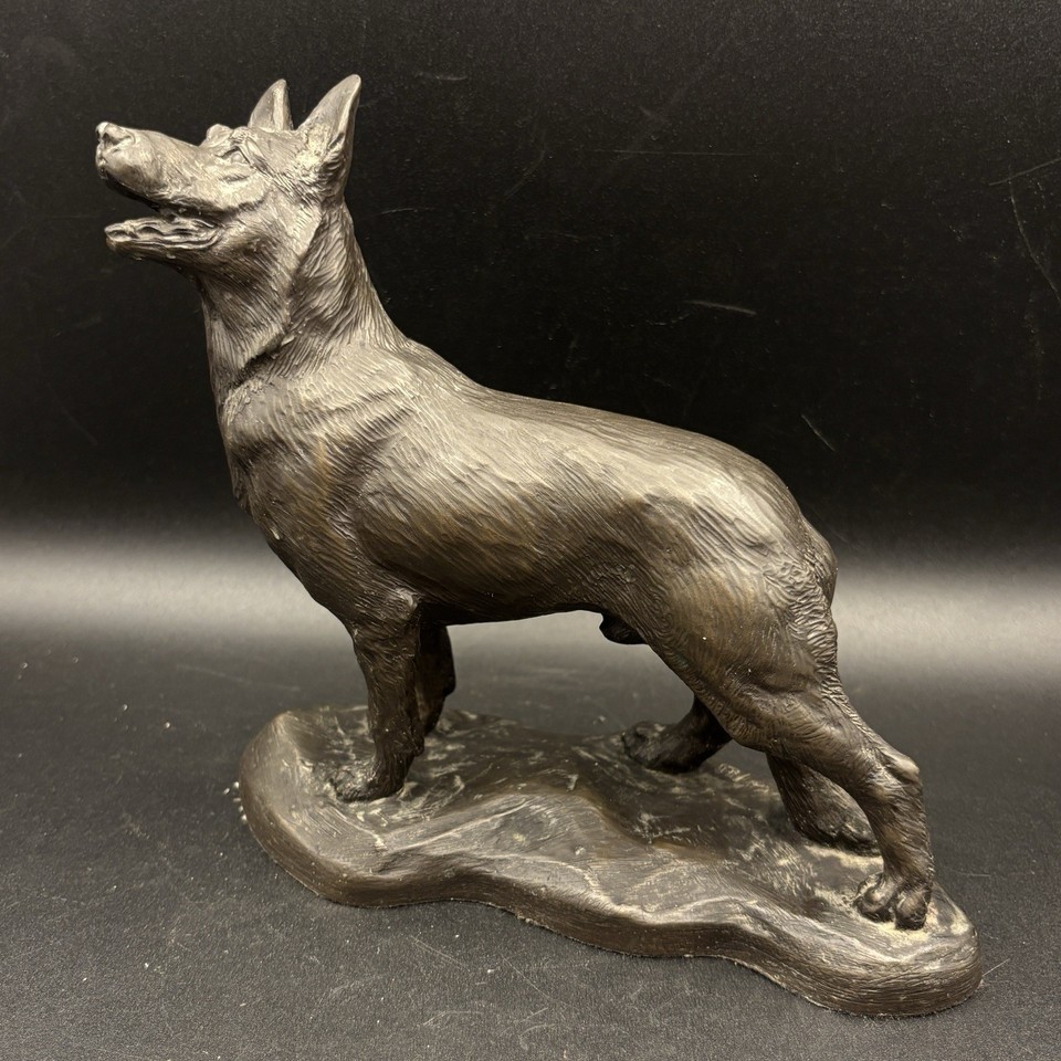 German Shepherd Dog Jean Spouse Cold Cast Bronze HEREDITIES 17 x 15cm ...