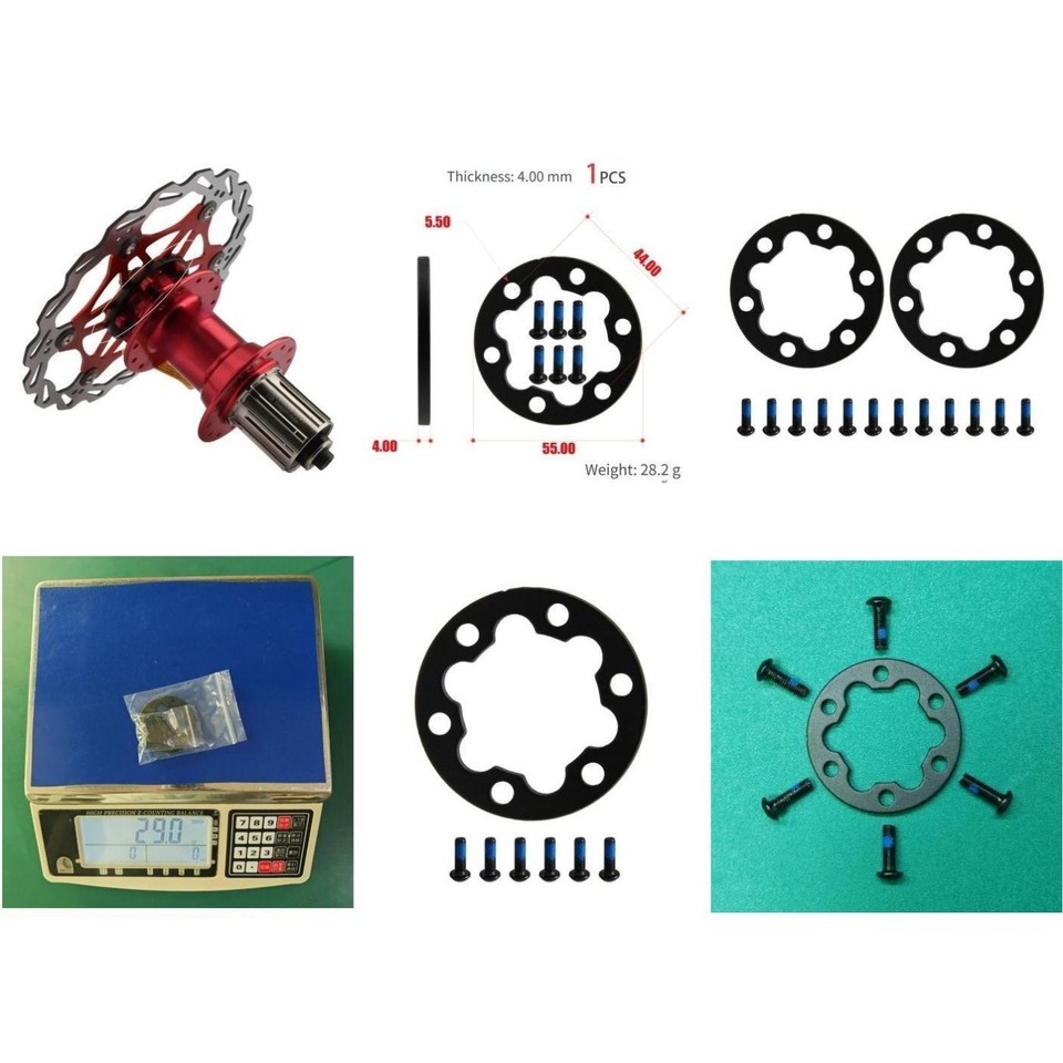 6 Hole Compatible Disc Brake Shim 4mm for E Bike Wheel Assembly Upgrade ...