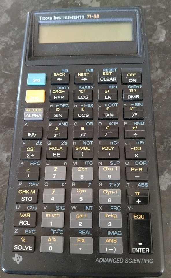 Texas Instruments TI-68 Advanced Scientific Calculator - 1989 | eBay UK
