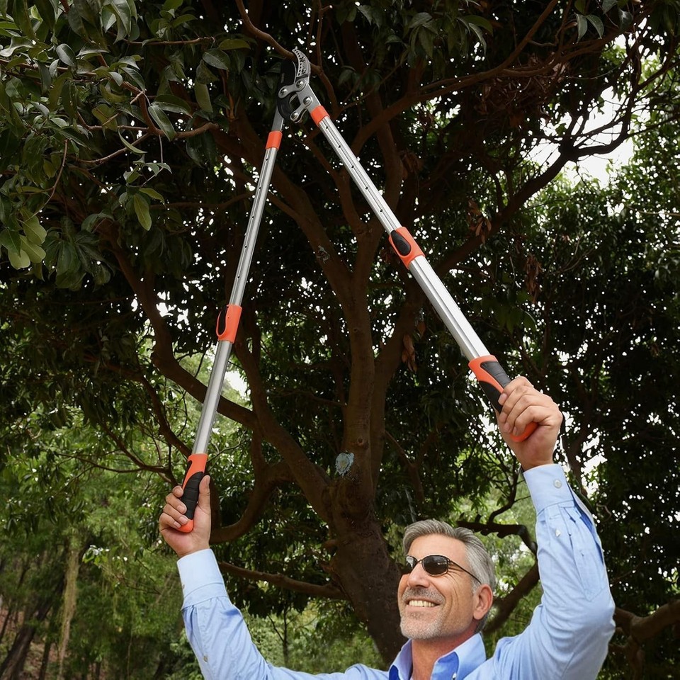 B1102 Anvil Loppers with Telescopic Handle - Comfort Grip Tree Trimmer ...