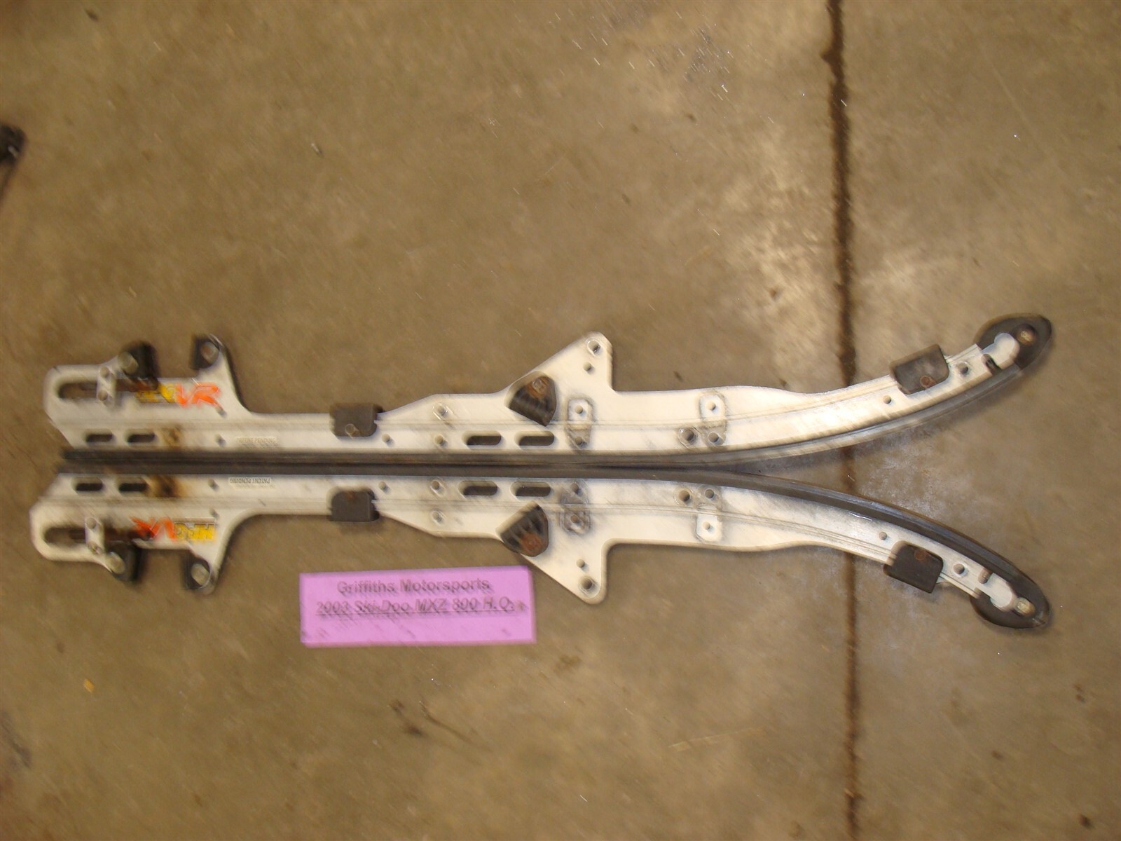 2003 SKI-DOO 800HO MXZ REV 500SS oem VR skidframe rails skid slide hpg ...