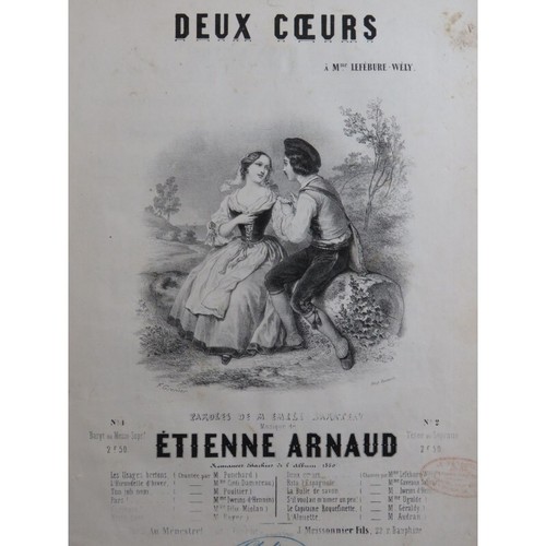 ARNAUD Étienne Deux Cœurs Chant Piano 1850 | eBay
