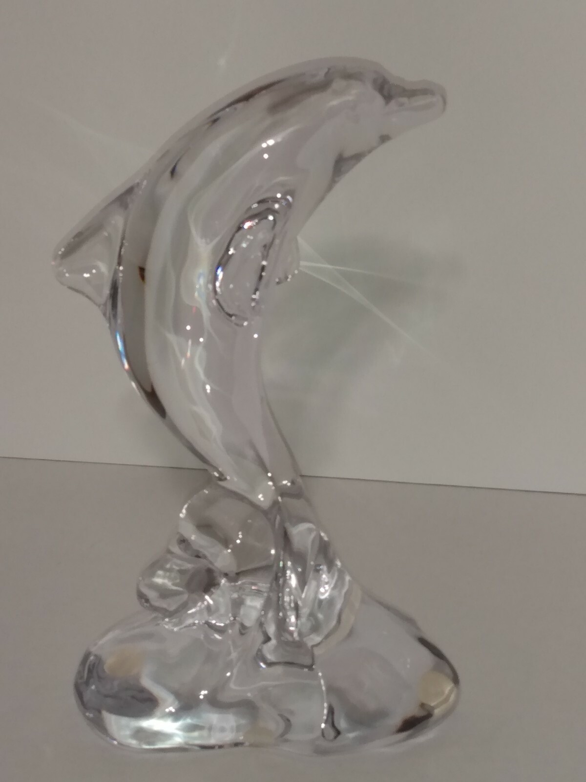 Crystal Grace (Dolphin) by Dominic Angelini, 1981 Cristal de Sevres ...