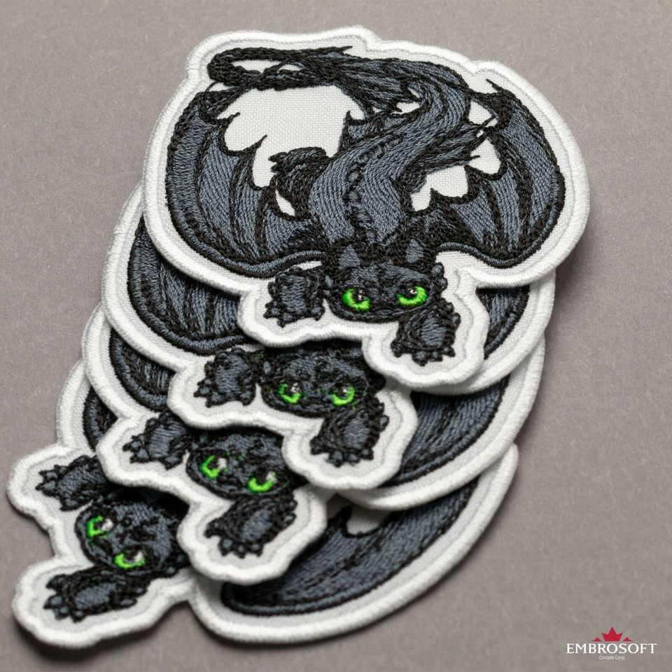 How to Train Your Dragon Crawling Toothless Character Embroidered Patch ...