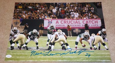 NY Jets Neon Leon Washington Signed Autographed 18x12 Photo Florida St ...