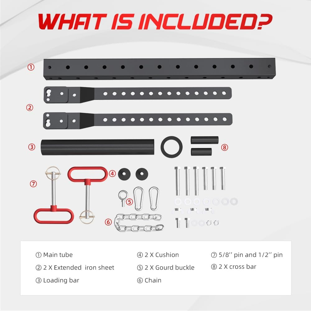 Hack Squat Attachment Multi Use Belt Squat Attachment,Adjustable Length ...