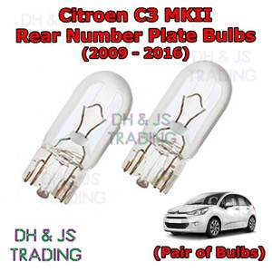 Citroen C3 Front Sidelights Parking Lights Side Light Bulb Pair of ...