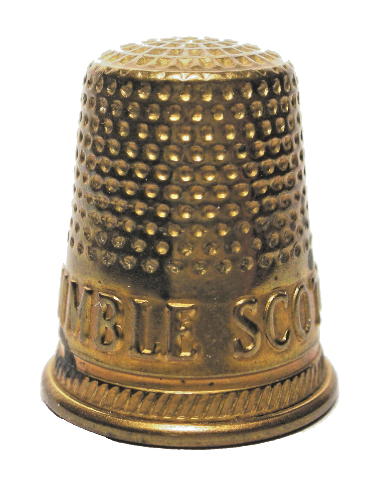 10 Vintage Brass Advertising Thimbles Including Hudson's & Gold Thimble ...