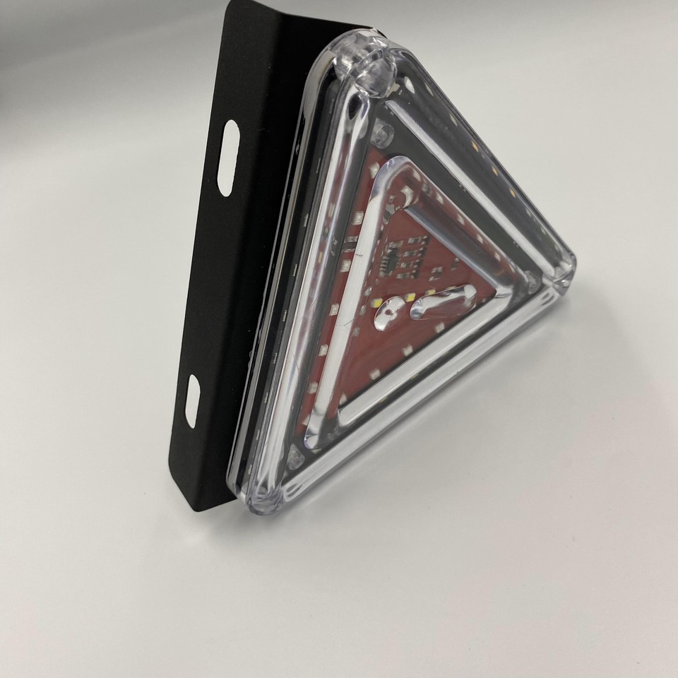 RGB LED Safety Warning Triangle Strobe Flashing Blink Brake Triangle ...