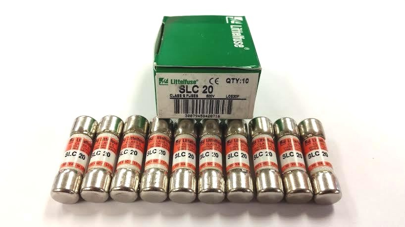 SET OF 10 NEW SLC-20 SLC20 LITTELFUSE FUSE CLASS G TIME DELAY 600VAC | eBay