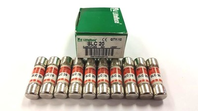 SET OF 10 NEW SLC-20 SLC20 LITTELFUSE FUSE CLASS G TIME DELAY 600VAC | eBay