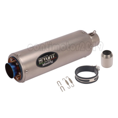 Universal 51mm Inlet Outlet Motorcycle Modified Exhaust Pipe Muffler 14 ...