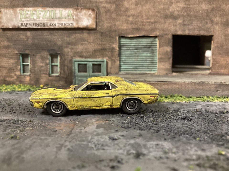 1970 Dodge Challenger Rusty Weathered Custom 1/64 Diecast Barn Find ...