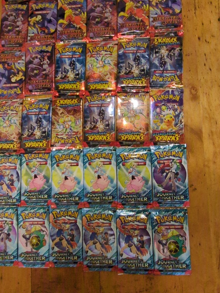 Pokemon Card Lot 36 Booster Packs sealed Destined Rivals Mega Journey ...