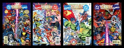 DC versus Marvel Comic Set 1-2-3-4 Lot Spider-Man Joker Batman Superman ...