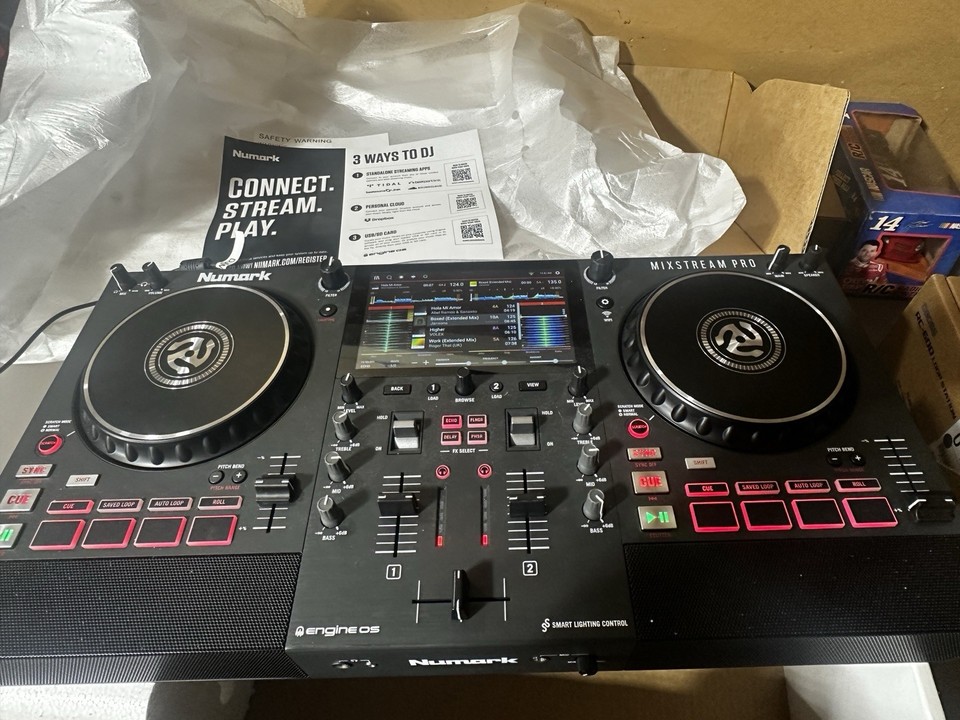 Numark Mixstream Pro Standalone DJ Controller – WiFi, Touchscreen, Box ...