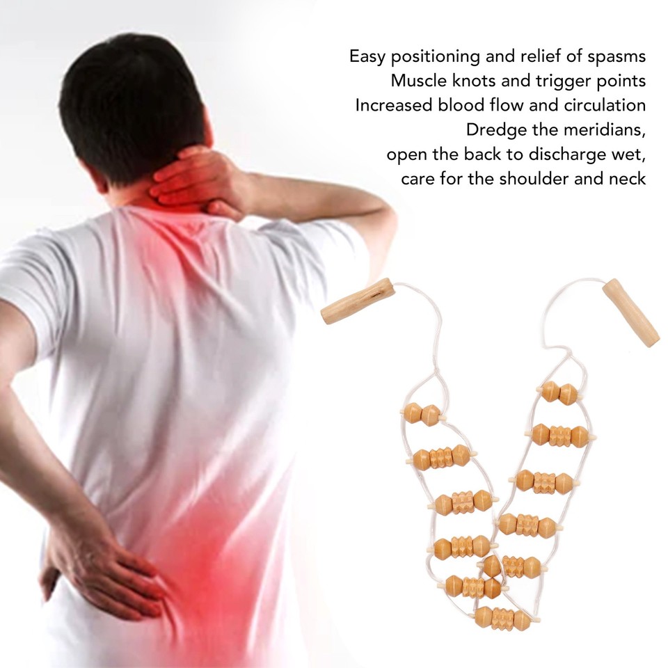 Wood Back Massage Roller Durable Stress Relief Tool For Home Gym | eBay UK