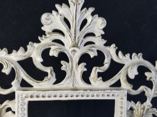 Vintage ORNATE Picture Frame Heavy Metal Shabby Chic Metal Easel | eBay