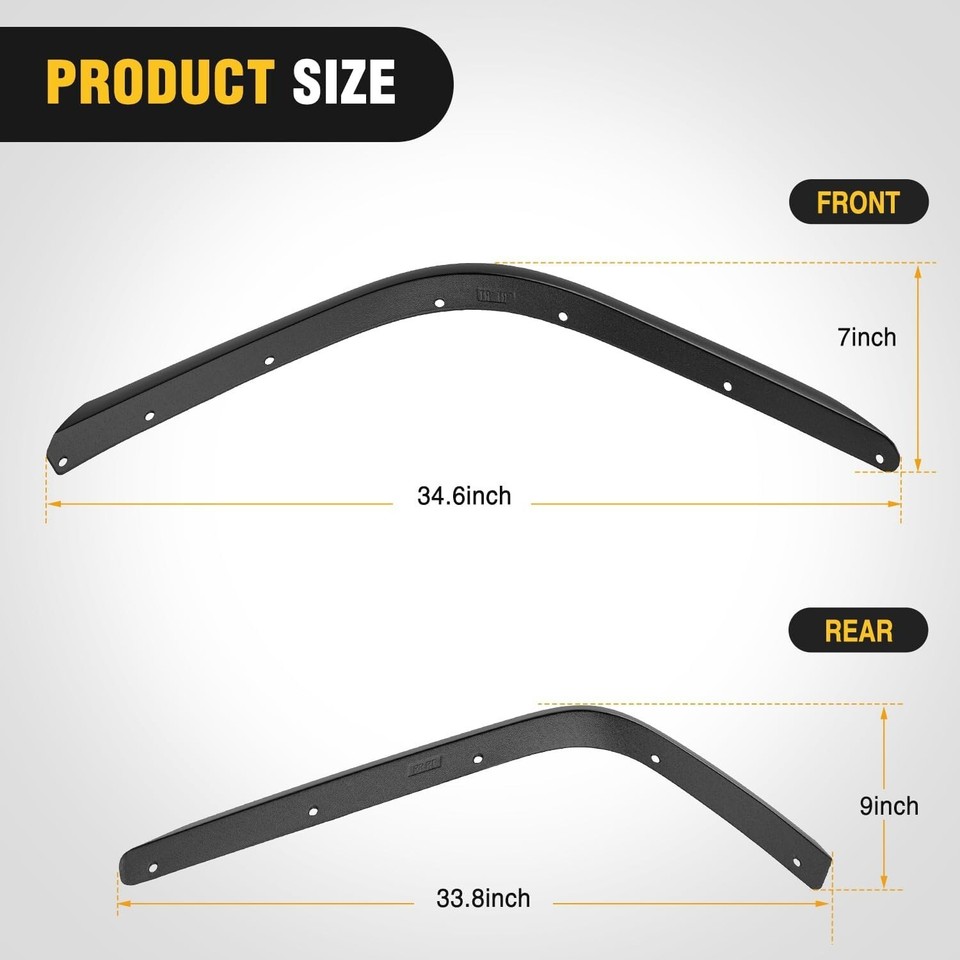 Nilight Fender Flares Extensions Set Compatible with 2020-2024 ...