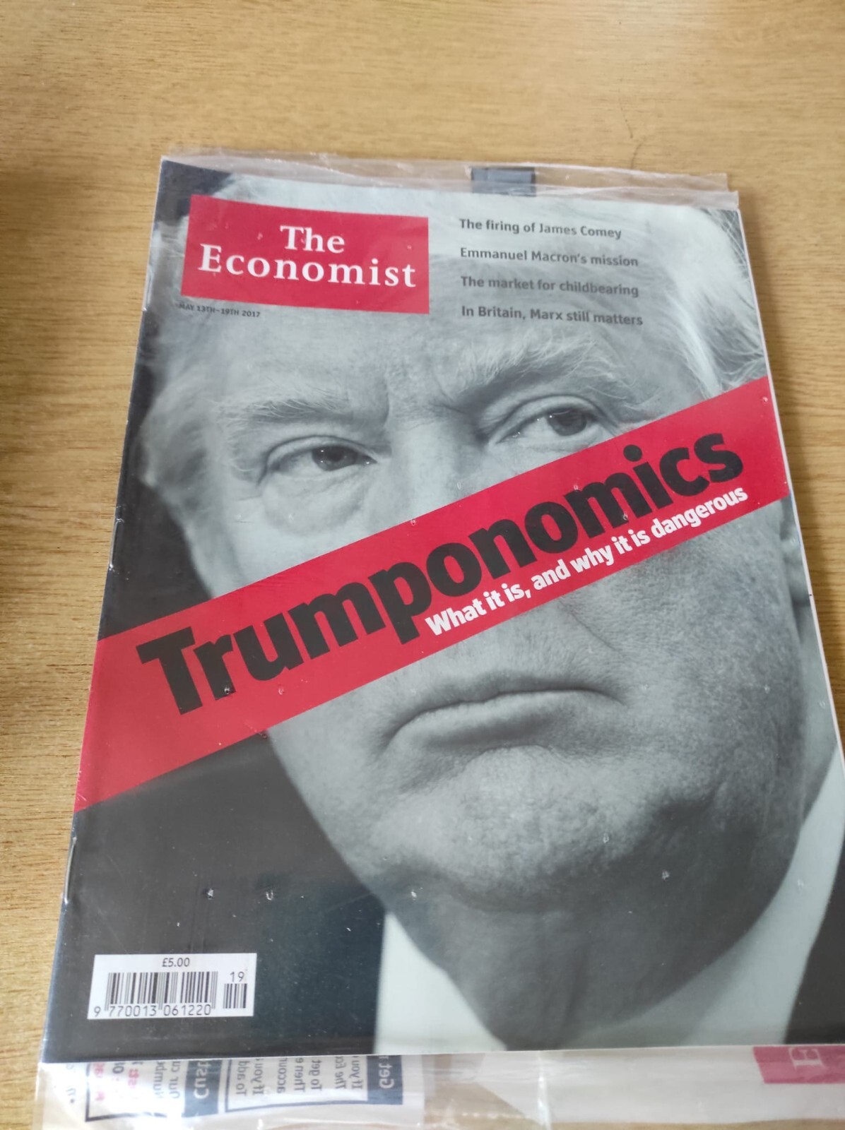 The Economist Magazine 13th May 2017, Trumponomics, New In Bag - B195 ...