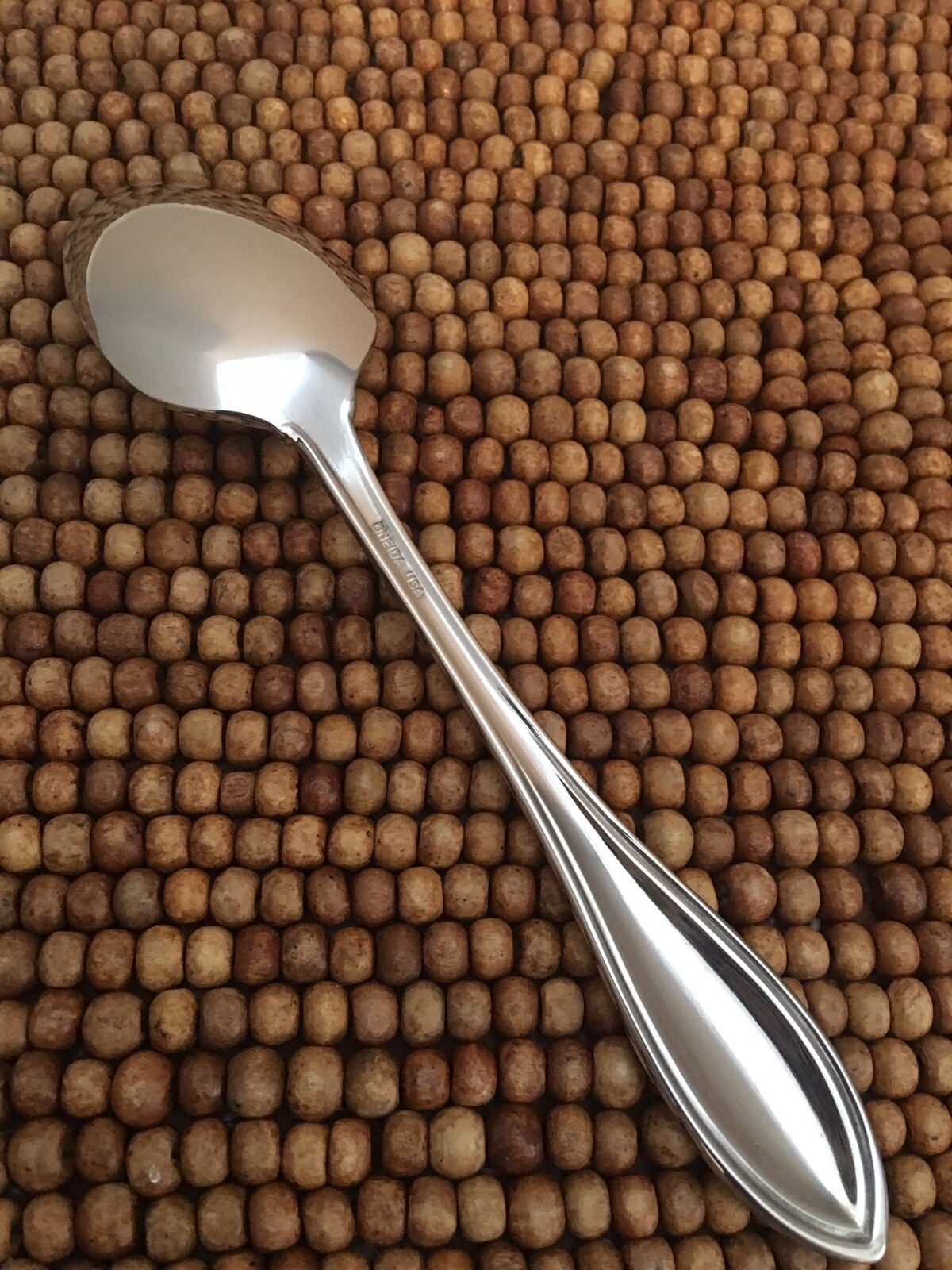 Oneida USA Glossy Stainless ARBOR Outline Bead Point Tip TEASPOON 6” | eBay