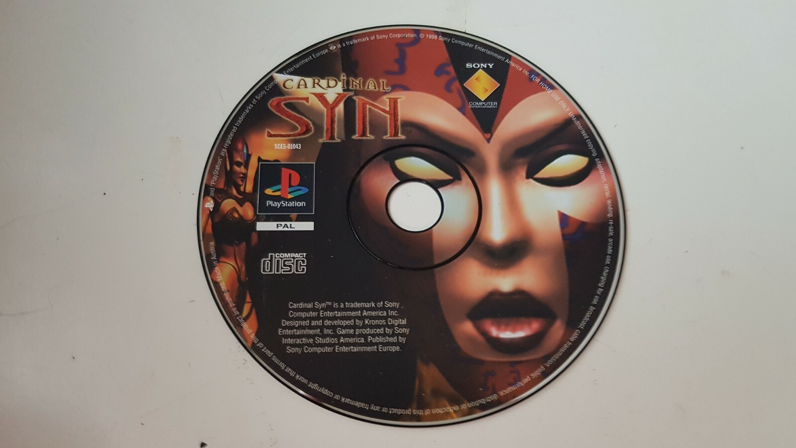 Cardinal Syn (Sony PlayStation 1, 1998) PS1 PAL UK European (Disc only ...