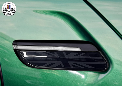 SIDE SCUTTLES SEITENBLINKEREINSATZ UNION JACK BLACK für MINI COOPER F56 ...