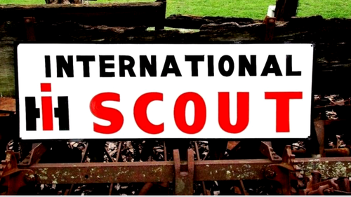 Vintage Style Hand Painted INTERNATIONAL HARVESTER SCOUT Truck Service ...