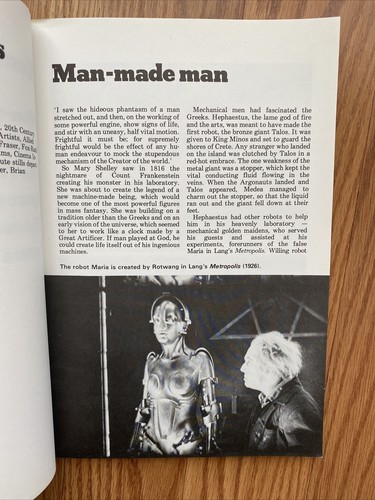 ROBOT Mechanical Monster David Annan Book VTG Horror Movie Makeup ...