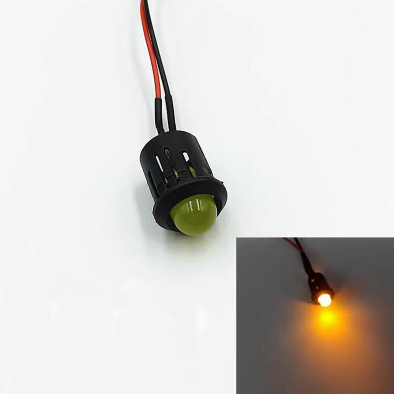 10mm LED Prewired Light Emitting Diode 3V 6V 9V-380V With 14mm Black ...