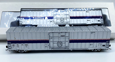 Walthers HO scale Amtrak 60' Baggage Car Two car set Phase IV Scheme ...