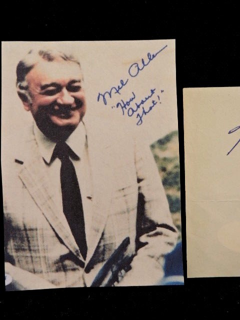 MEL ALLEN "THE VOICE OF THE YANKEES" (Dec'd 1996) HAND SIGNED CUT JSA ...