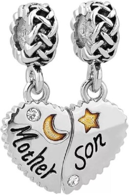 Heart Mother Son Charm Use with Pandora Bracelet Mom Love You to the ...