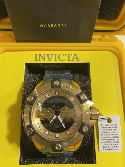 Invicta Men's 48mm Arsenal Ghost Bridge Limited Ed Mechanical 18k GP SS ...