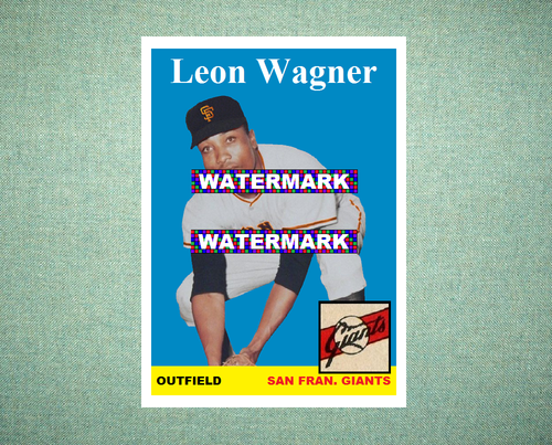 Leon Wagner San Francisco Giants 1958 Style Custom Baseball Art Card | eBay