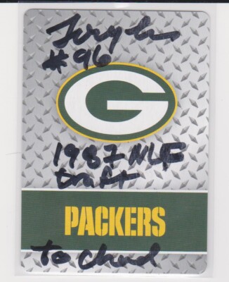 TONY LEIKER GREEN BAY PACKERS 1987 PERSONALIZED AUTOGRAPHED PLAYING ...