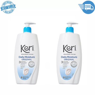 Keri Daily Dry Skin Therapy Moisture Original Body Lotion, 20 Oz (Pack ...