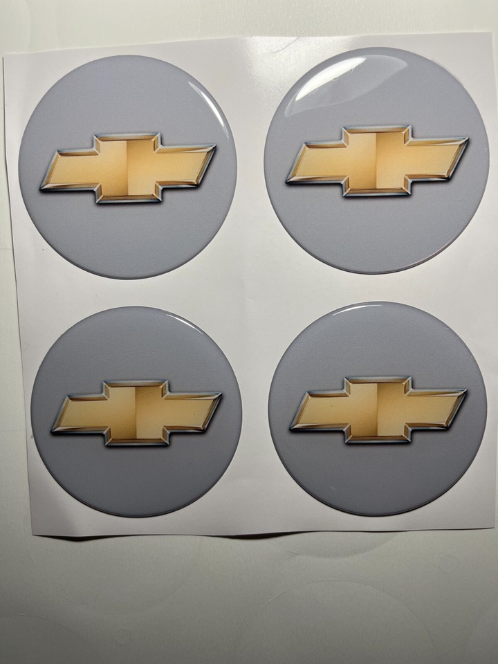 4x Chevrolet Decals Center Wheel Cap Self-Adhesive Emblems Rims Logo ...