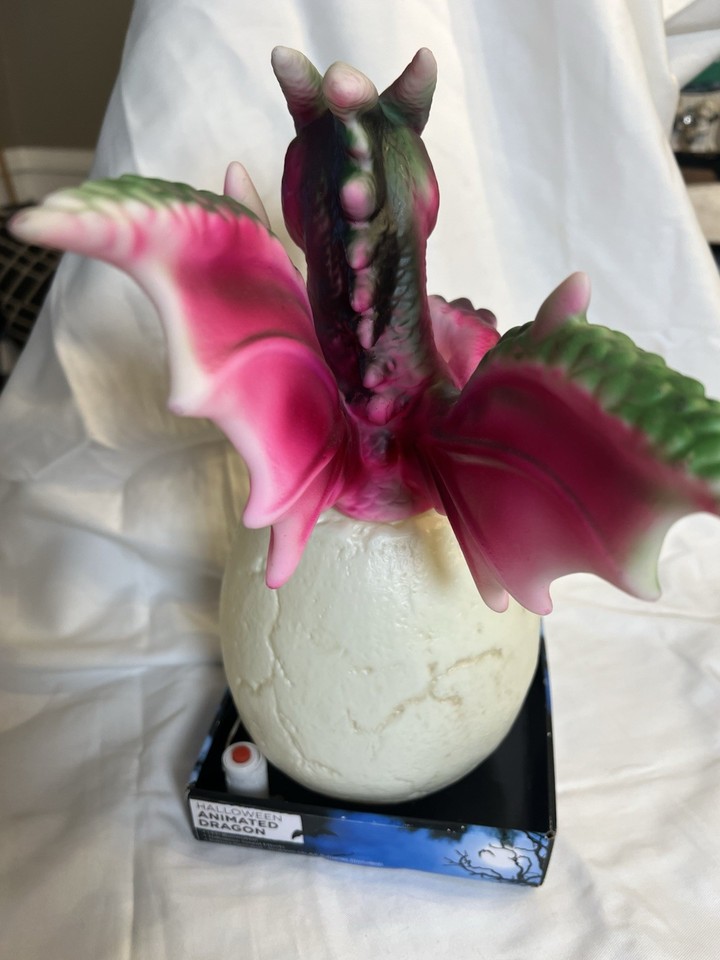 New In box Hatching Dragon Egg Sound Light Up Motion 14" Decor ...