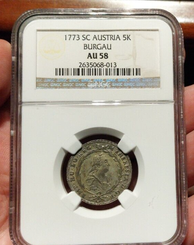 Austria Burgau. Maria Theresia AD 1740-1780. 5 Kreuzer AR 1773 SC ...