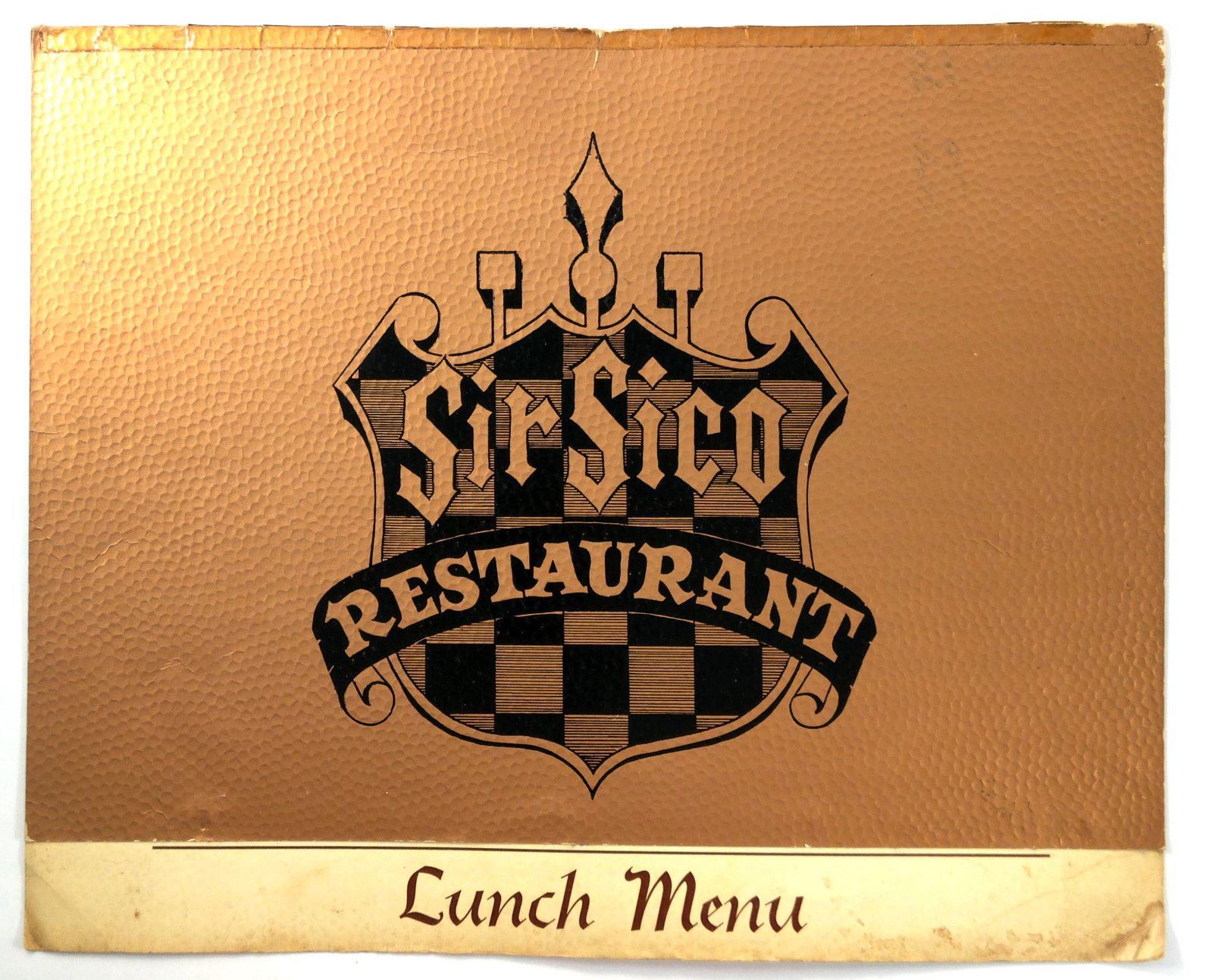 1950's Original Vintage Menu SIR SICO Restaurant Sun Valley CA FRANK ...