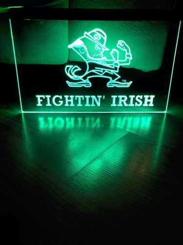 NOTRE DAME FIGHTIN IRISH LED NEON LIGHT SIGN 8x12 | eBay