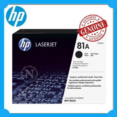 HP Genuine #81A BLACK Toner Cartridge for LaserJet M604/M605/M606/M630 ...