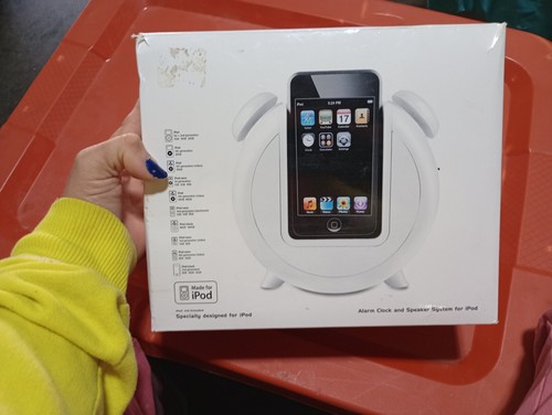 Alarm Clock Dock Speaker System for iPod new sealed box | eBay