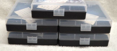 5 x BERRY'S PLASTIC AMMO BOX, CLEAR/BLACK 100 Round 9MM / 380 | eBay